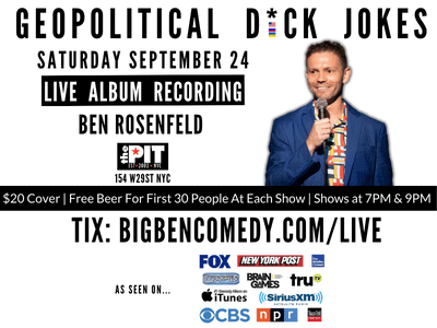 Live Comedy Special Filming: Geopolitical D*ck Jokes | Peoples Improv ...