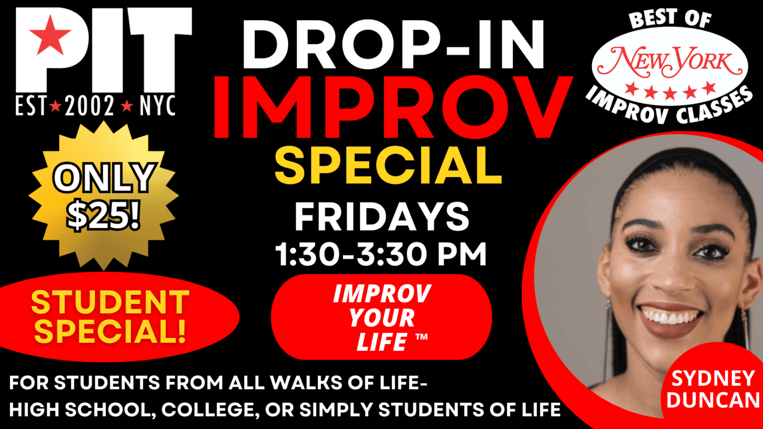 Drop-In Classes | Peoples Improv Theater